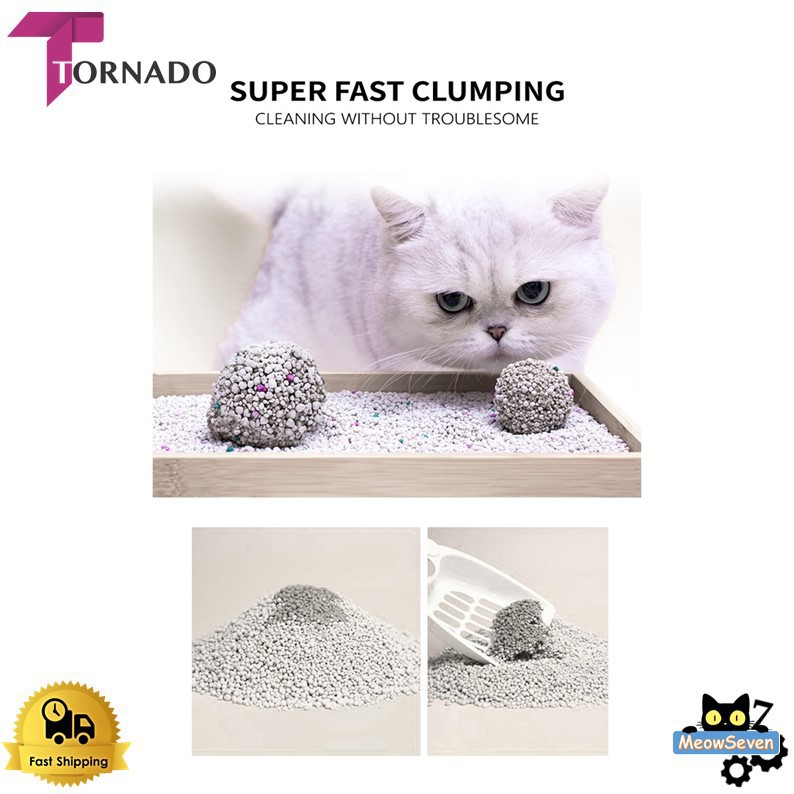cat litter/cat litter sand/ Tornado Bentonite Cat Litter Pasir Kucing 10L / 7KG - ( Green Tea ...
