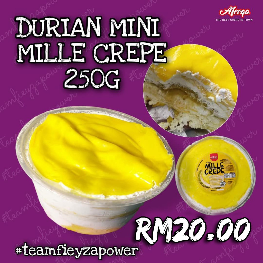 [CHAT BAGITAHU LOKASI DAHULU] Durian Crepe Afeeqa, Kek, Oreo, Cheese ...