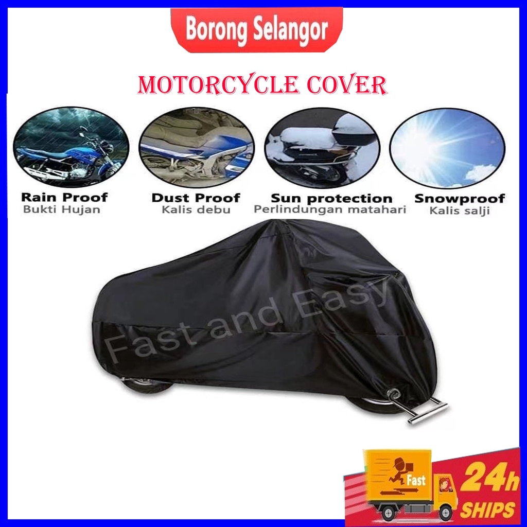 5 SIZES Motorcycle Cover Rain Waterproof Dustproof UV Prevention Casing ...