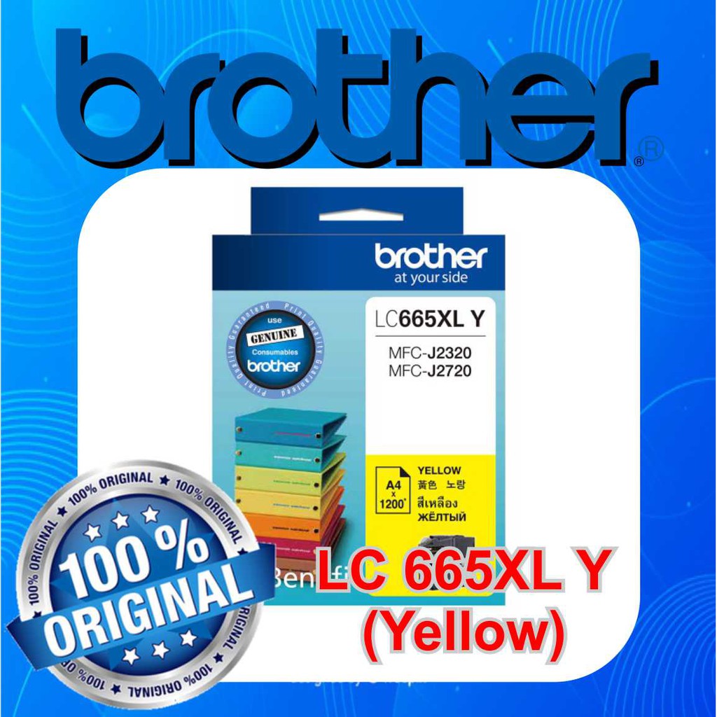 Brother LC665XLY Yellow Ink Cartridge LC-665XL LC 665XL LC665 665 XL MFC J2320 J2720 2320 2720 ...