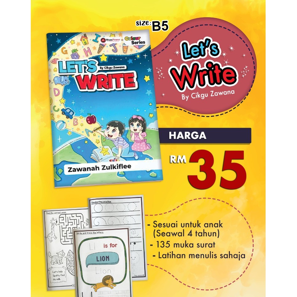 💯HOT💯'LET’S WRITE' ialah buku kerja Bahasa Inggeris prasekolah (4 tahun ...