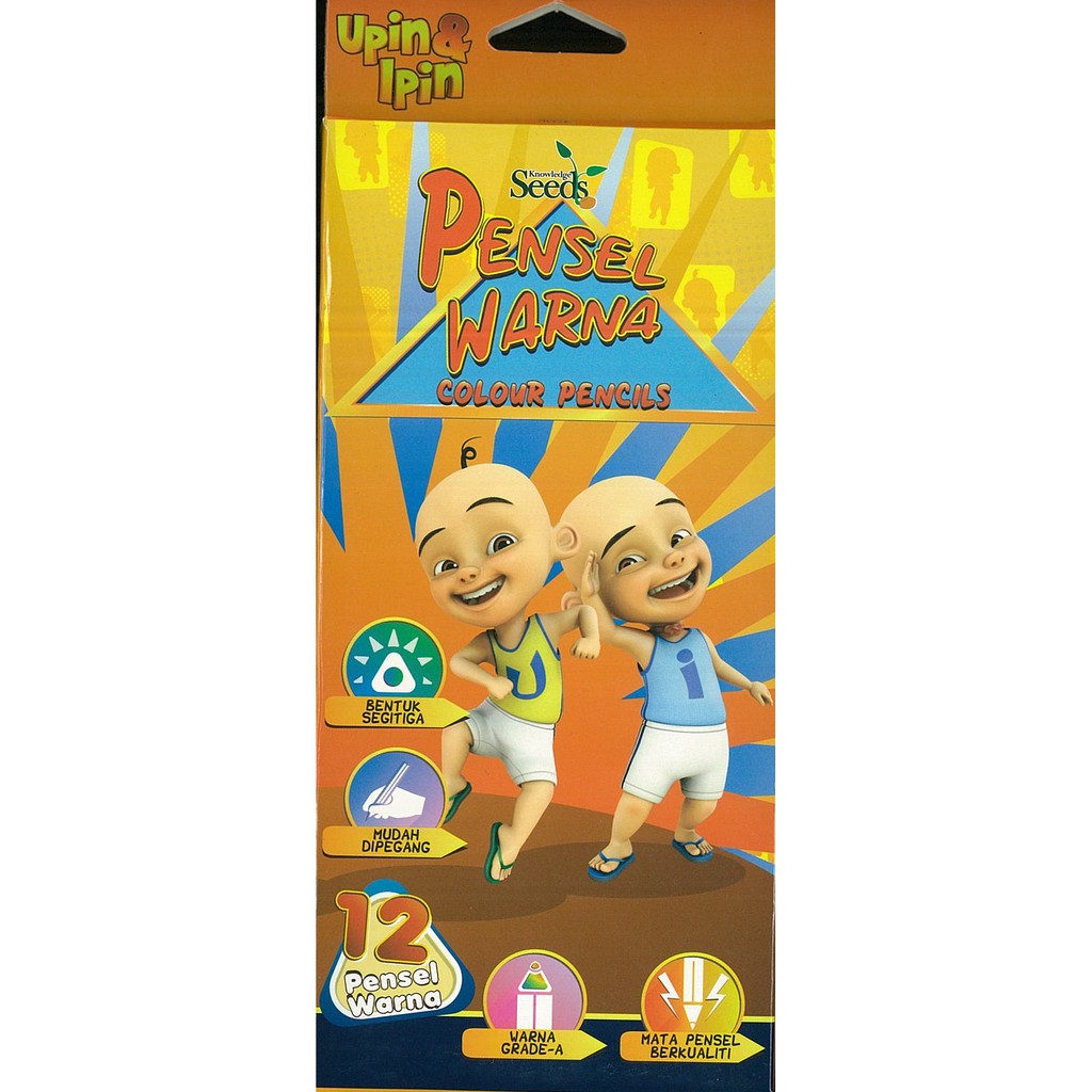 UPIN & IPIN 12 PIECES COLOUR PENCILS - LONG | Shopee Malaysia