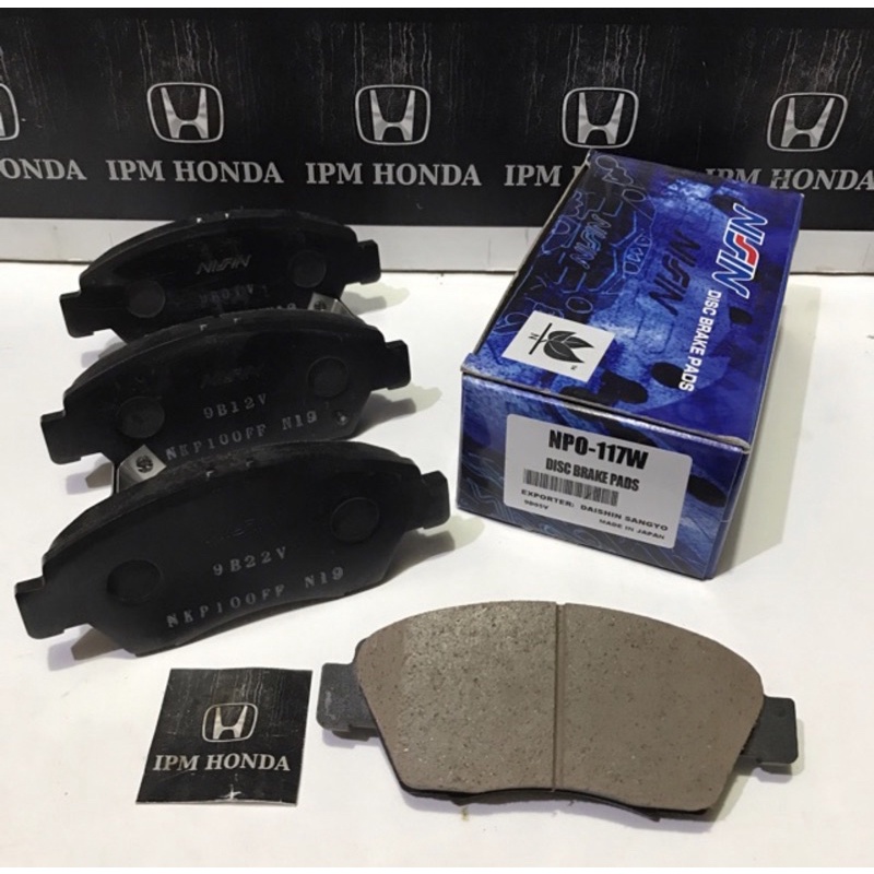 Np0 / NPS 117 Nissin Brake Pad Front Brake Pads Honda Freed Jazz Rs GE8 ...