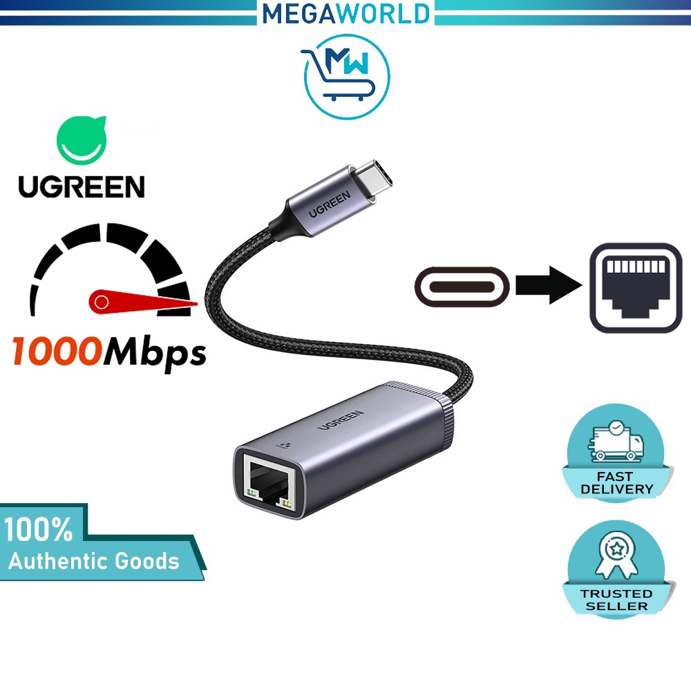 UGREEN Type C to Ethernet Adapter USB C RJ45 Gigabit 1000 Mbps LAN ...