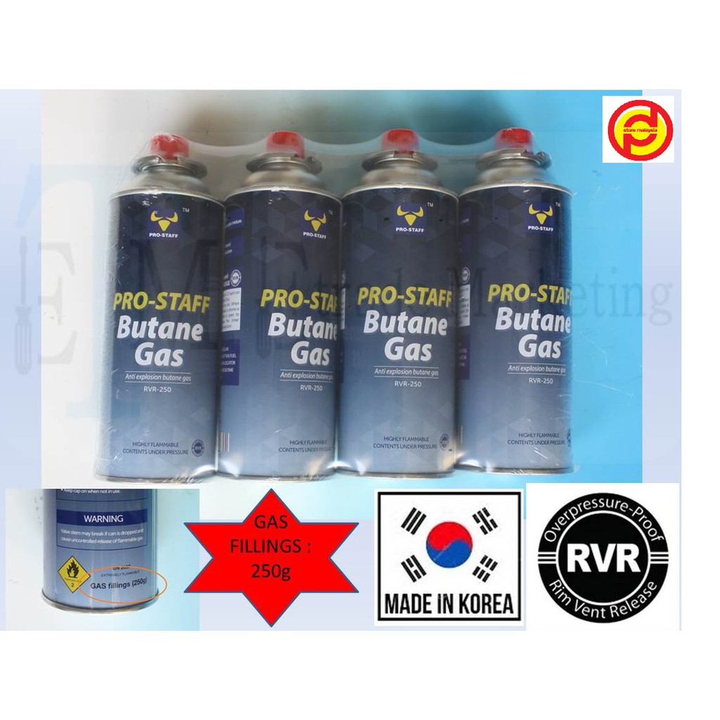 PRO-STAFF RVR-250 BUTANE GAS CARTRIDGE GAS CANISTER ANTI-EXPLOSION ...