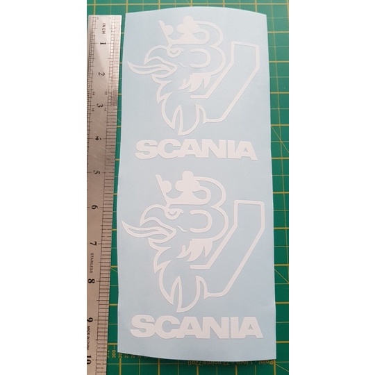 x2 SCANIA V8 TRUCK DECAL STICKER VABIS V8 HGV HAULAGE TRUCKER | Shopee ...