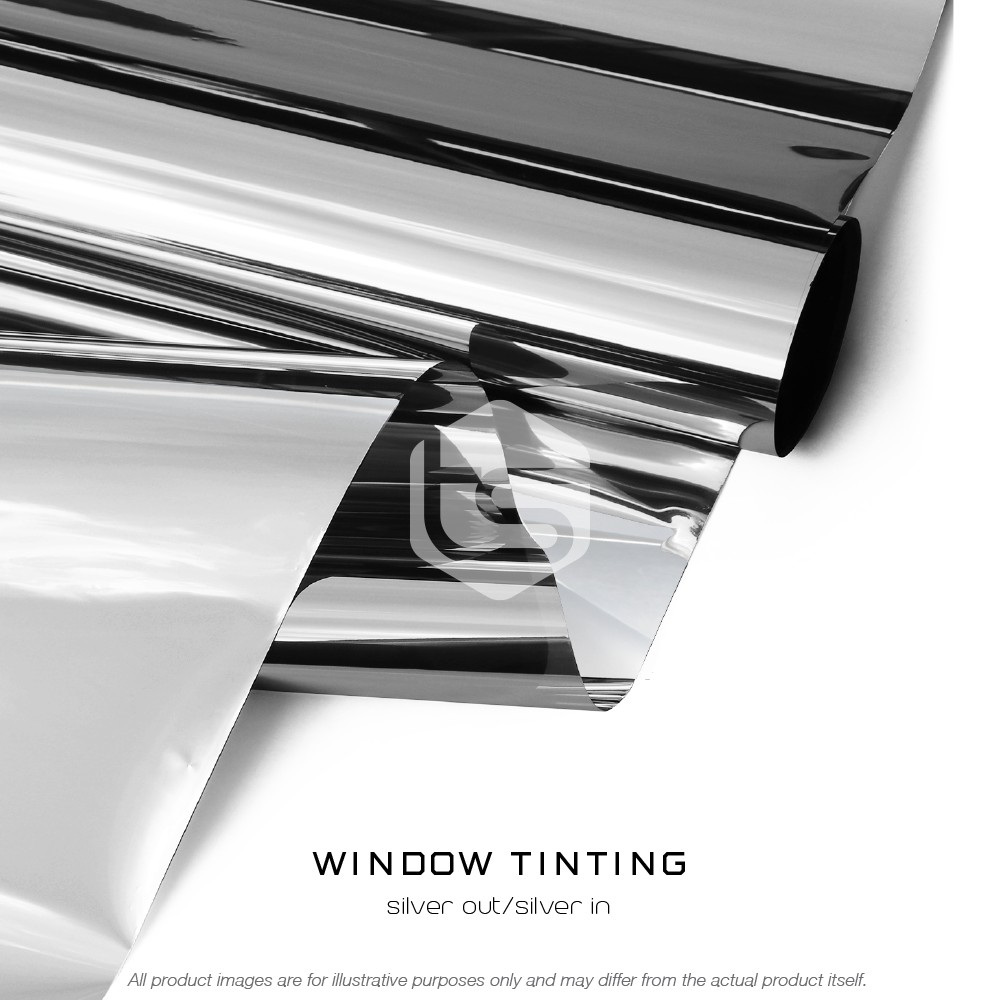 Free DIY Set + Double Silver (K) Reflective Tinted Film/Building Window ...