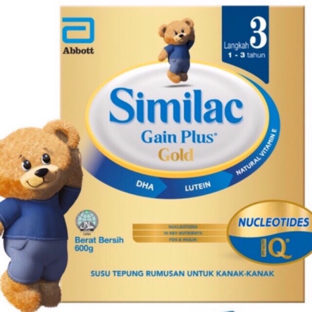 SIMILAC GAIN PLUS (1-3 AGE) GAIN PLUS 600G exp 2026 | Shopee Malaysia