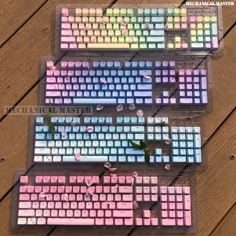 104Keys PBT Dyed Double Injection Keycaps For Mechanical Keyboard ...