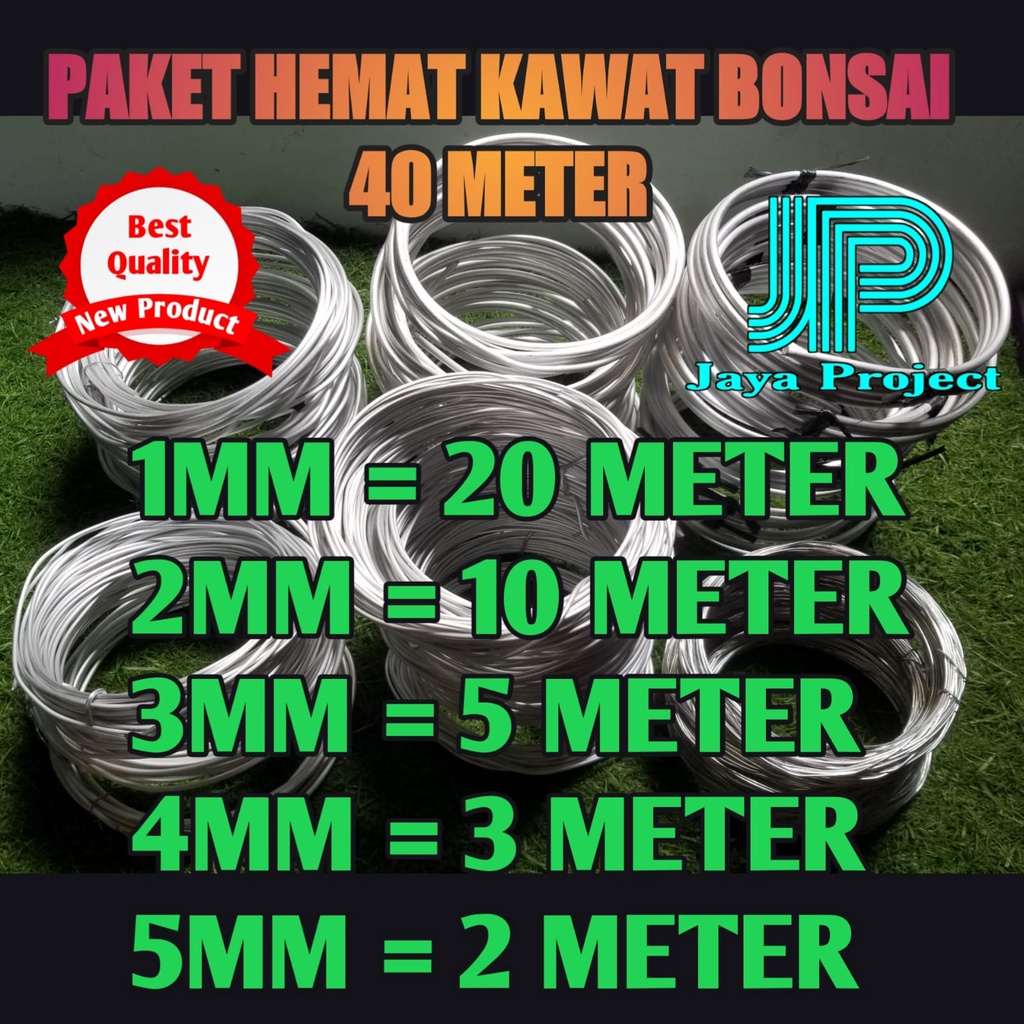 Aluminum BONSAI WIRE SAVE PACKAGE 40 METERS | Shopee Malaysia