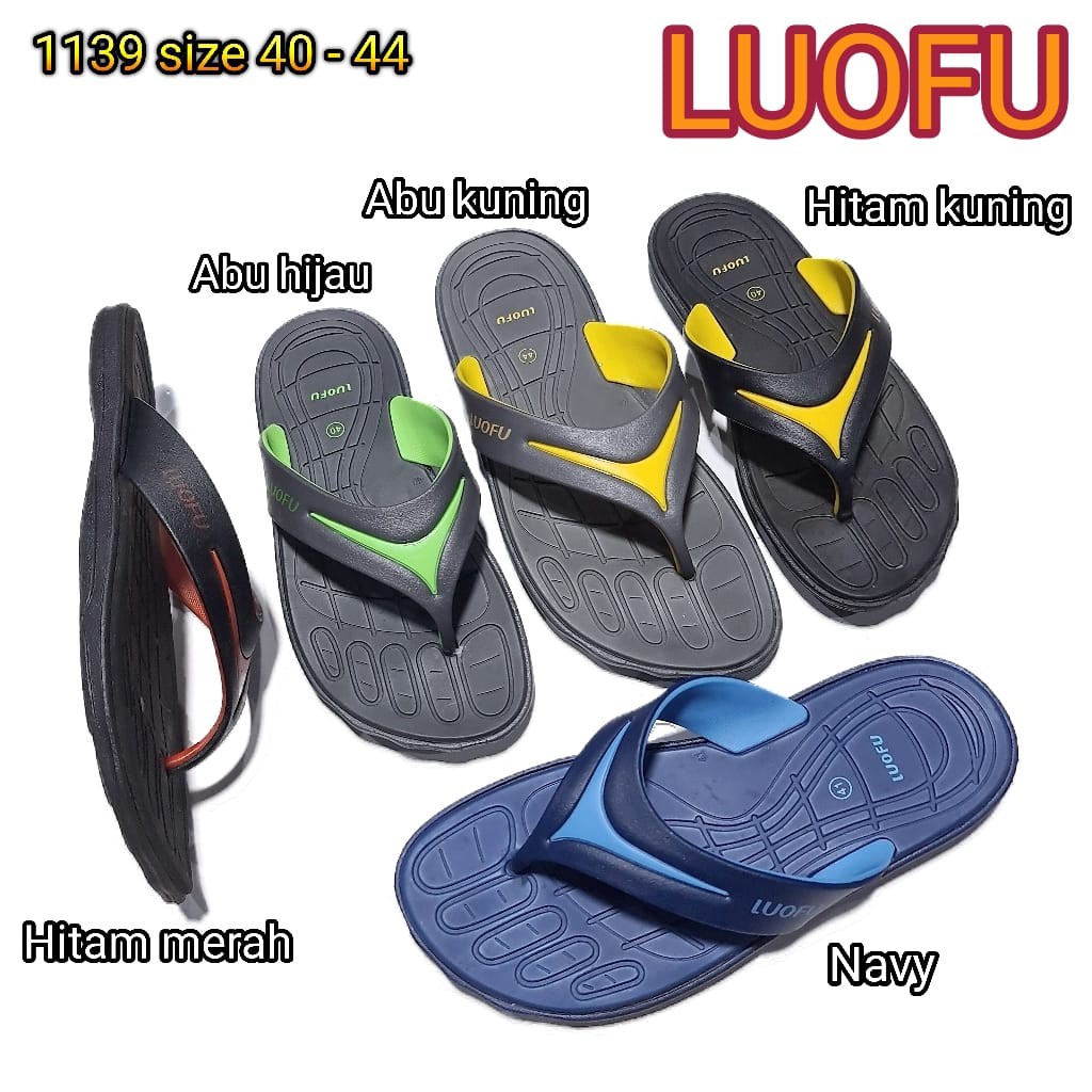 LUOFU 1139 New!! ORIGINAL Soft Rubber Sandals For Men jelly Sandals For ...