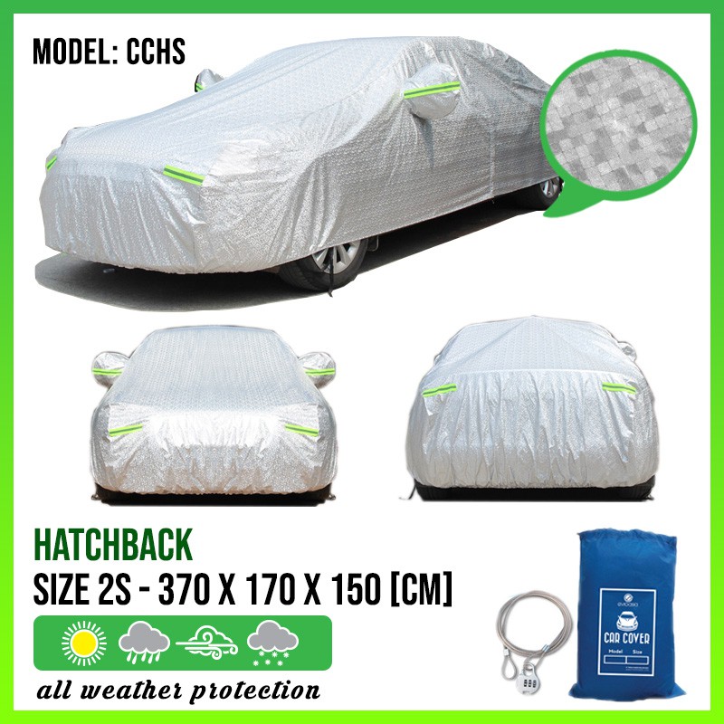 Full Reflective Car Cover With Side Door Zipper Design For Perodua Myvi ...