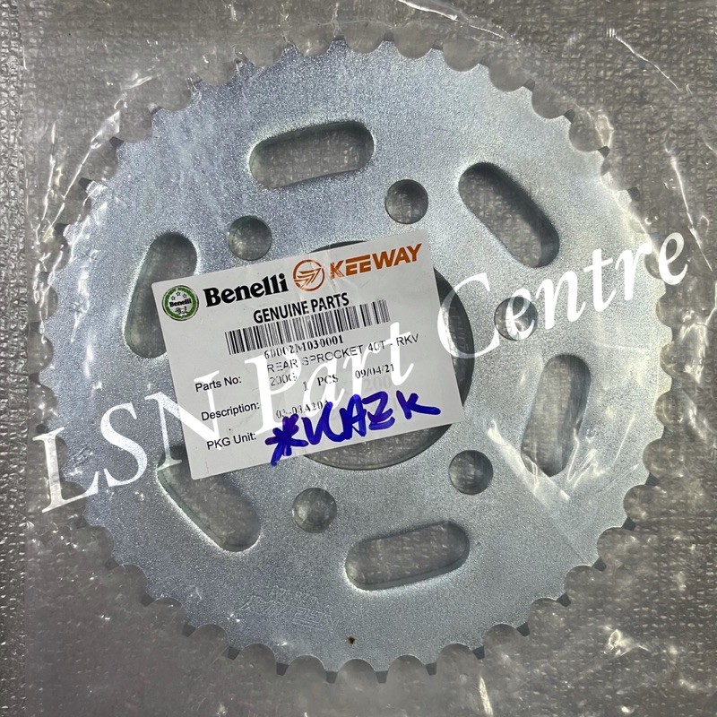 KEEWAY Cafe Racer 152/ RKV 200 Rear Sprocket 40T OE | Shopee Malaysia