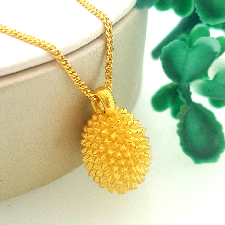 LJewellery 999/24K Gold Durian Pendants 榴莲 GPFO06B G194/230 | Shopee ...