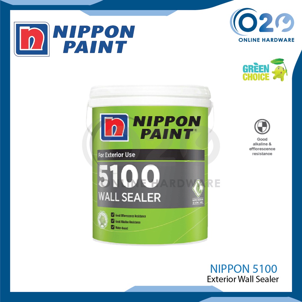 18L Nippon Paint 5100 Wall Sealer Exterior Wall Sealer Primer Acrylic ...