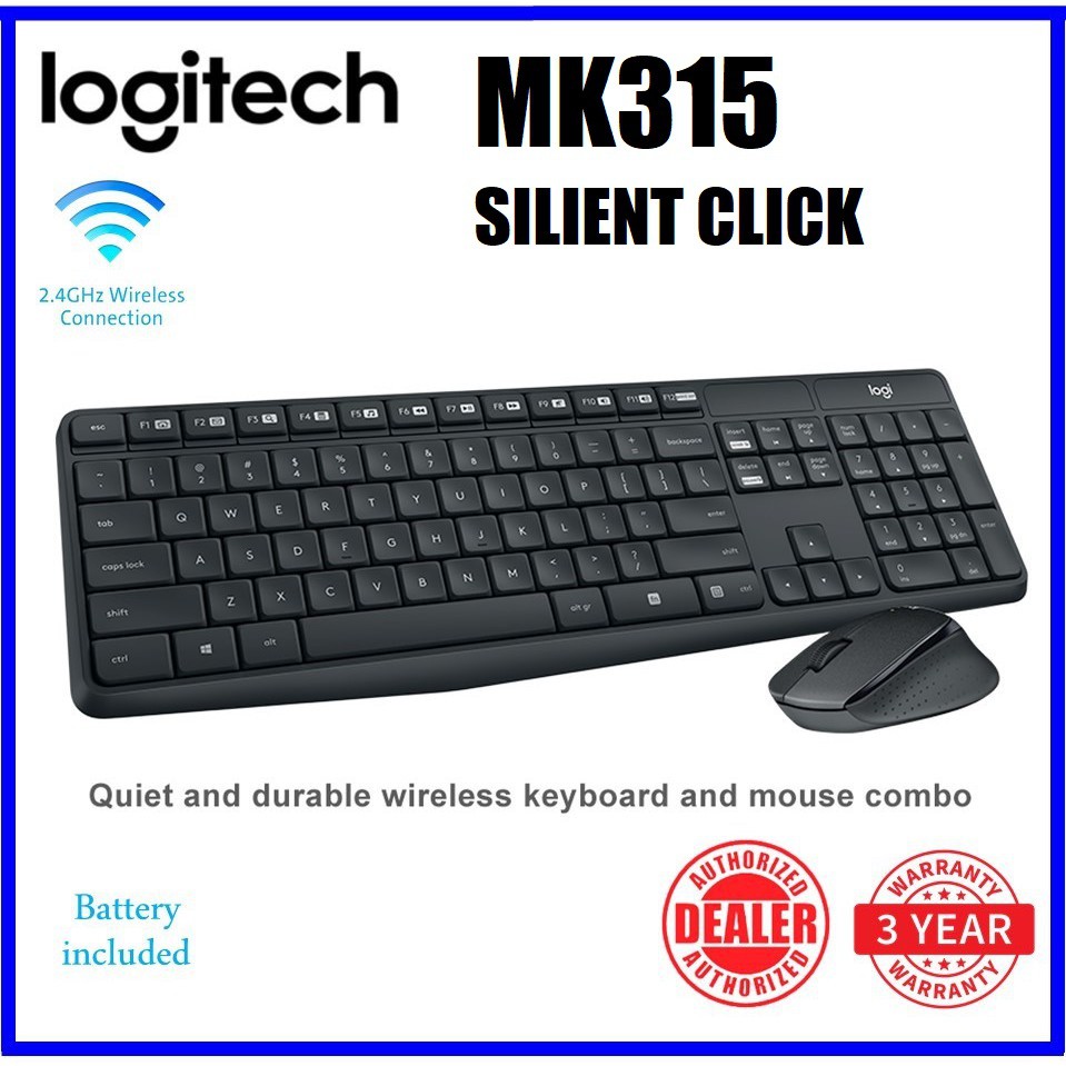 Logitech MK315 MK235 / MK270R / MK220 Wireless Keyboard and Mouse. Like ...