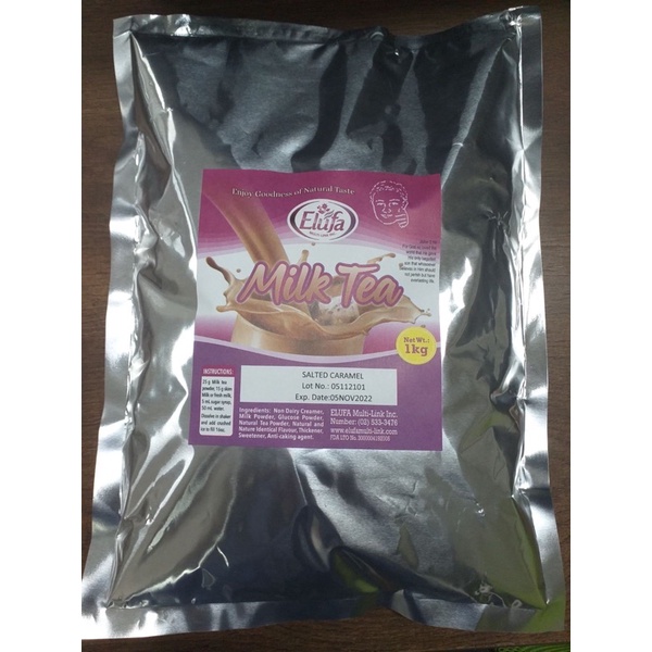 ELUFA MILKTEA POWDER - 1KG (SALTED CARAMEL, DARK CHOCO, COOKIES N CREAM ...