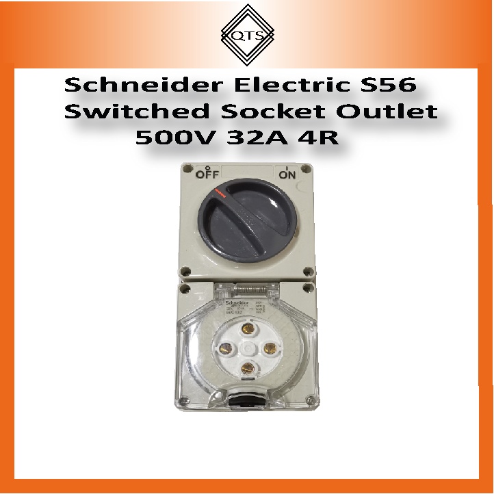 Schneider S56 Switched Power Socket Outlet Protective Cover 500VAC 32A ...