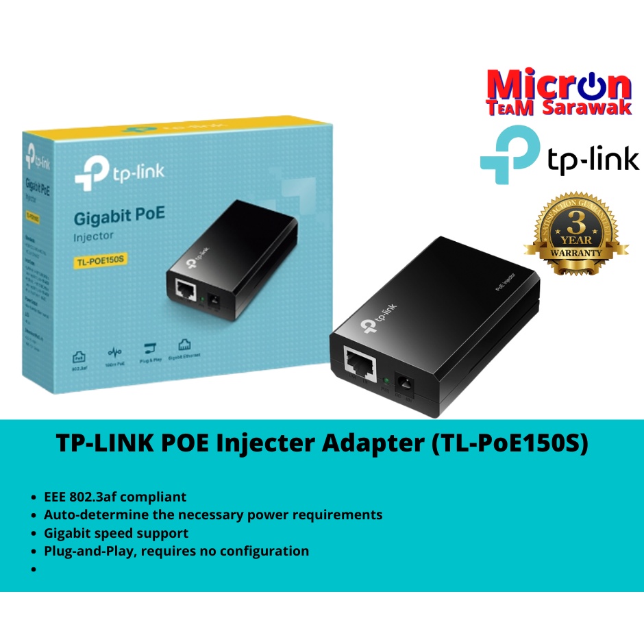 TP-LINK TL-POE150S POE Injector Adapter | Shopee Malaysia