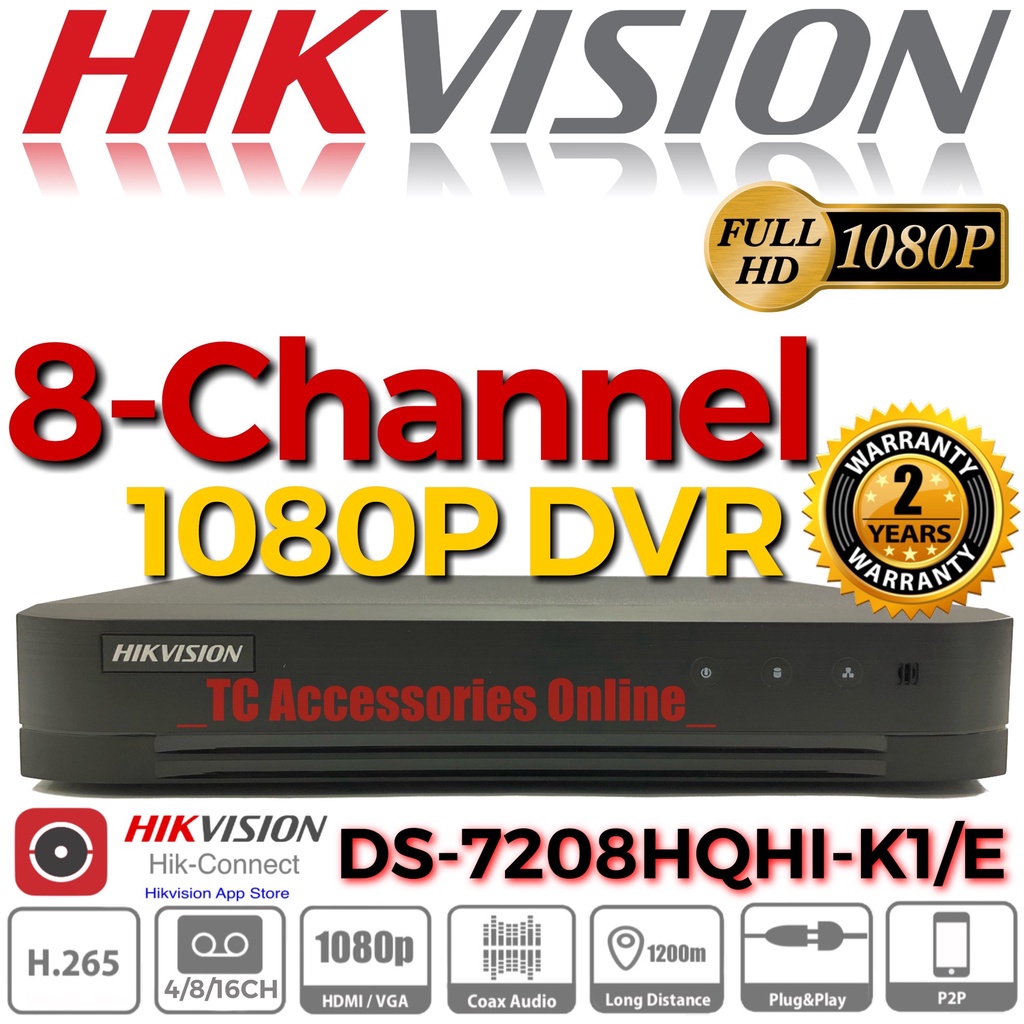 HIKVISION 8-CHANNEL 1080P DVR 2.0MP TURBO HD 4.0 CCTV HIK DS-7208HQHI ...