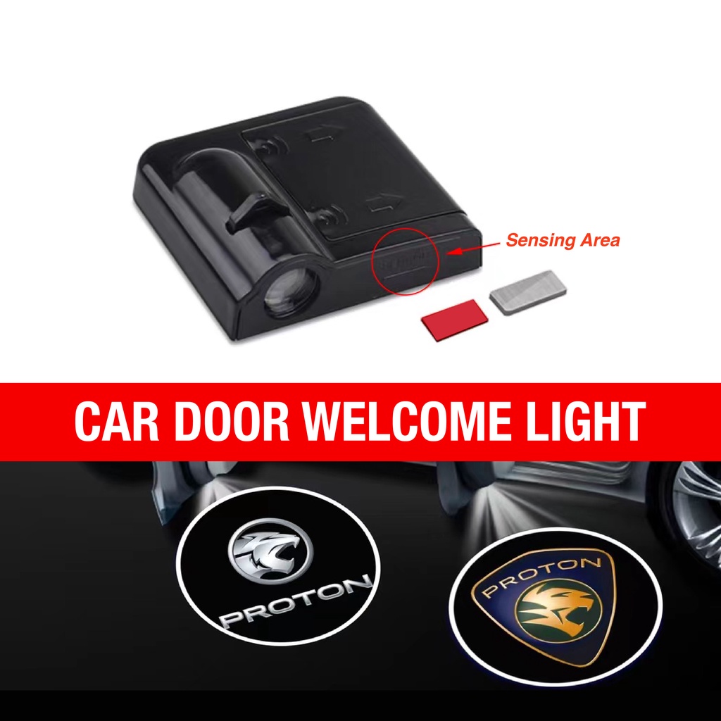 2PCS [PROTON] Car Door Wireless Welcome Light Magnet Sensor Saga FLX ...
