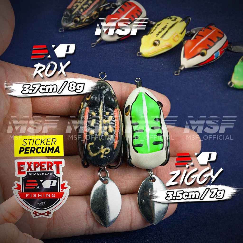 [MSF] EXP Ziggy & Rox Soft Frog Thailand | 3.5cm / 3.7cm | Haruan Killer | Katak Getah Casting ...