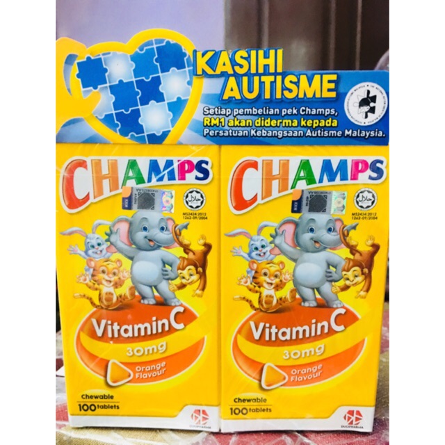 Champs C 30mg Orange Twinpack 2x100's | Shopee Malaysia