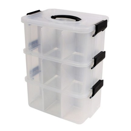 Lego Organizer with Divider Lego Storage Box 3-tier Toy Box Multi ...
