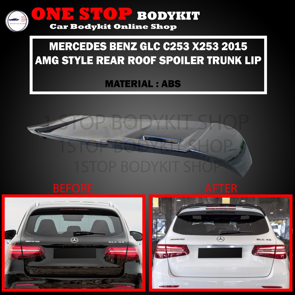 MERCEDES BENZ GLC C253 X253 2015 AMG STYLE REAR ROOF SPOILER TRUNK LIP ...