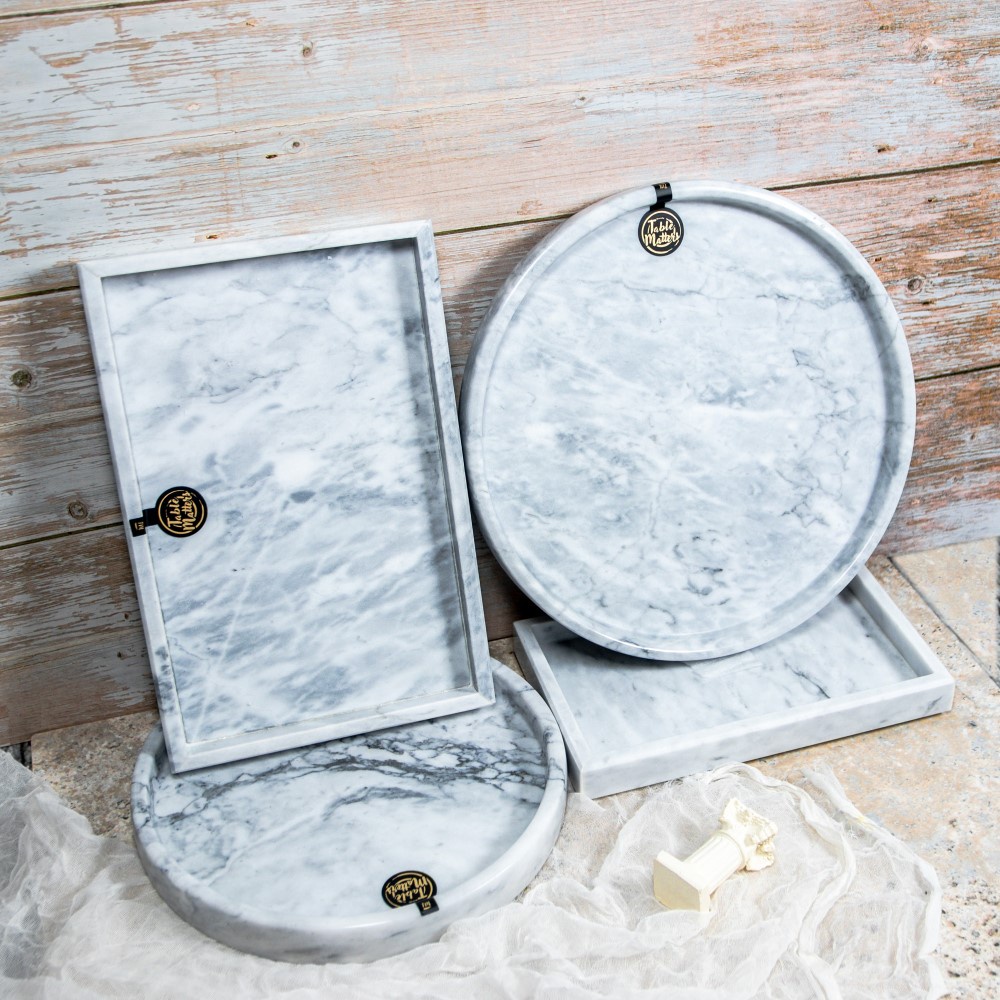 Table Matters - SCANDI - White Marble Serving Tray Collection [Serving Tray] | Shopee Malaysia