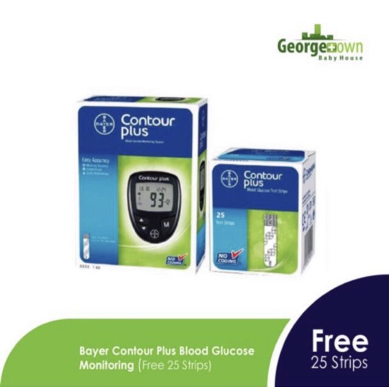 BAYER CONTOUR PLUS BLOOD GLUCOSE MONITORING SYSTEM 1 KIT (GTG) | Shopee ...