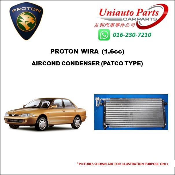 PROTON WIRA (1.6cc) AIRCOND CONDENSER (PATCO TYPE) | Shopee Malaysia