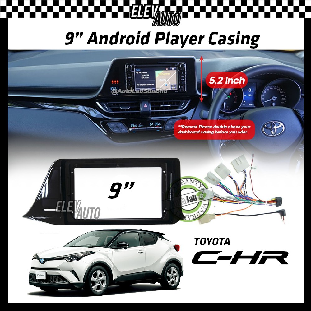 Toyota C-HR CHR Android Player Casing 9" with Player Socket | Shopee ...