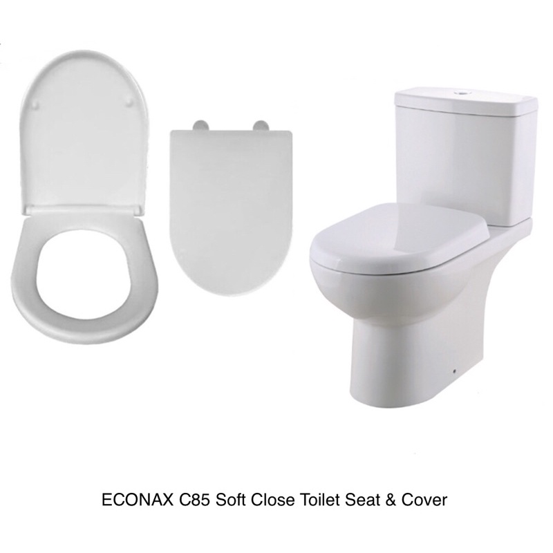 100% Original ECONAX CF85S Soft Close Toilet Seat & Cover (White ...