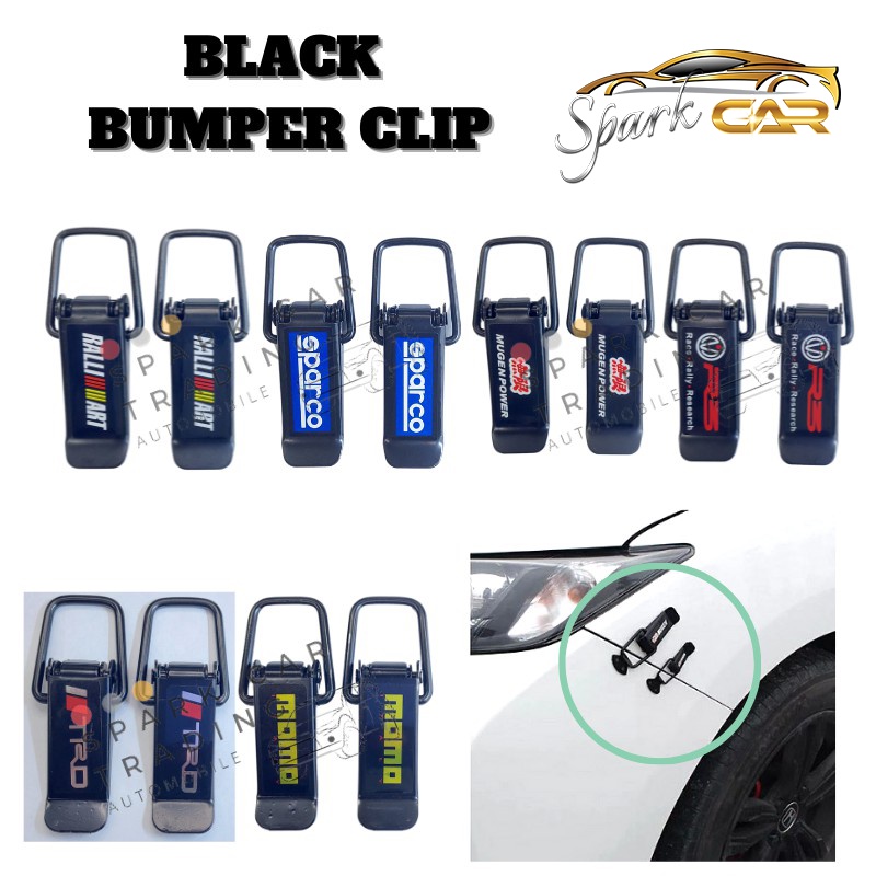 Car Bonnet Bumper Clip Black RALLI ART MUGEN R3 MOMO SPARCO TRD ...