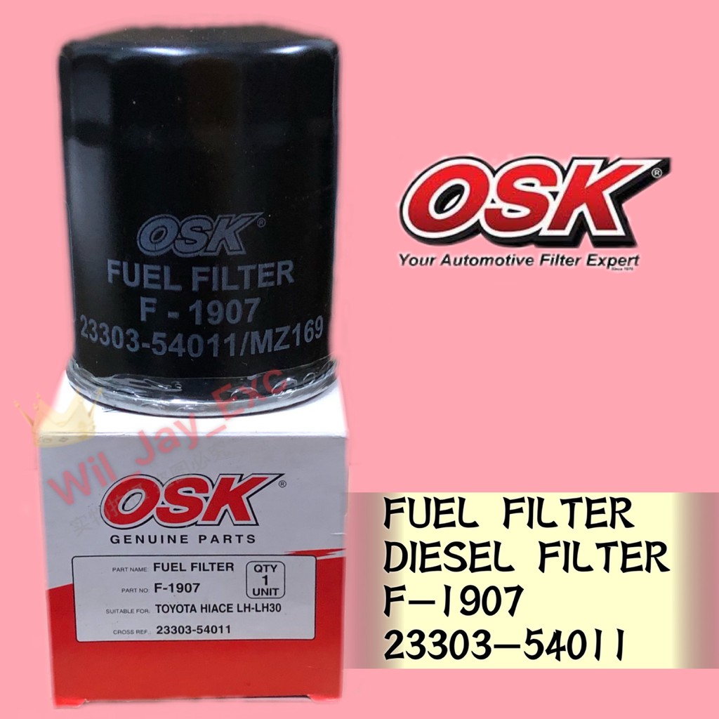 OSK F-1907 FUEL FILTER FOR EXCAVATOR UH025-7,EX60 NISSAN ENGINE FD33 ...