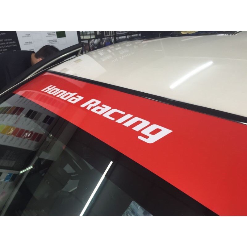 STIKER CERMIN DEPAN HONDA RACING HITAM PUTEH MERAH Honda Design ...