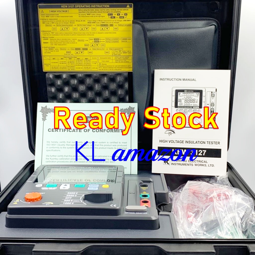 (TRAINING PROVIDED) Kyoritsu 3127 High Voltage Insulation Tester | 12 ...