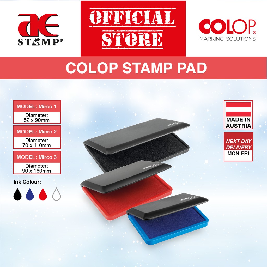 Pad Cop COLOP Micro Stamp Pad | Micro Pad 1, 2, 3 | Pad Cop Berkualiti ...