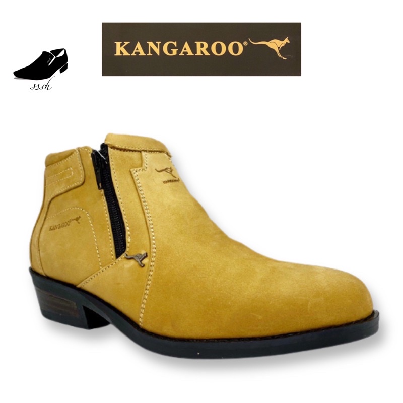 Original Kangaroo Leather Mid Cut Boots / Men Formal Shoes / Kasut ...