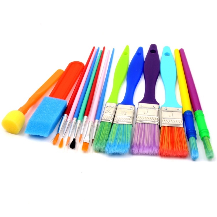 Kids Painting Set Washable Paint Brushes Kids Drawing Tools Educational ...