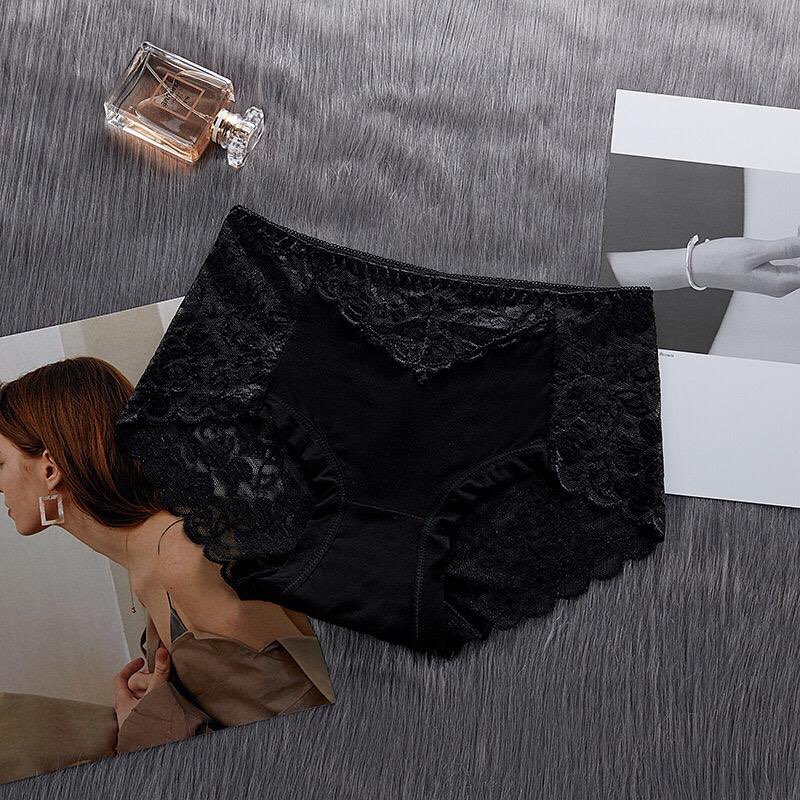 《mega Deal》womens Mid Waist Sexy Lace Panties Seamless Underwear