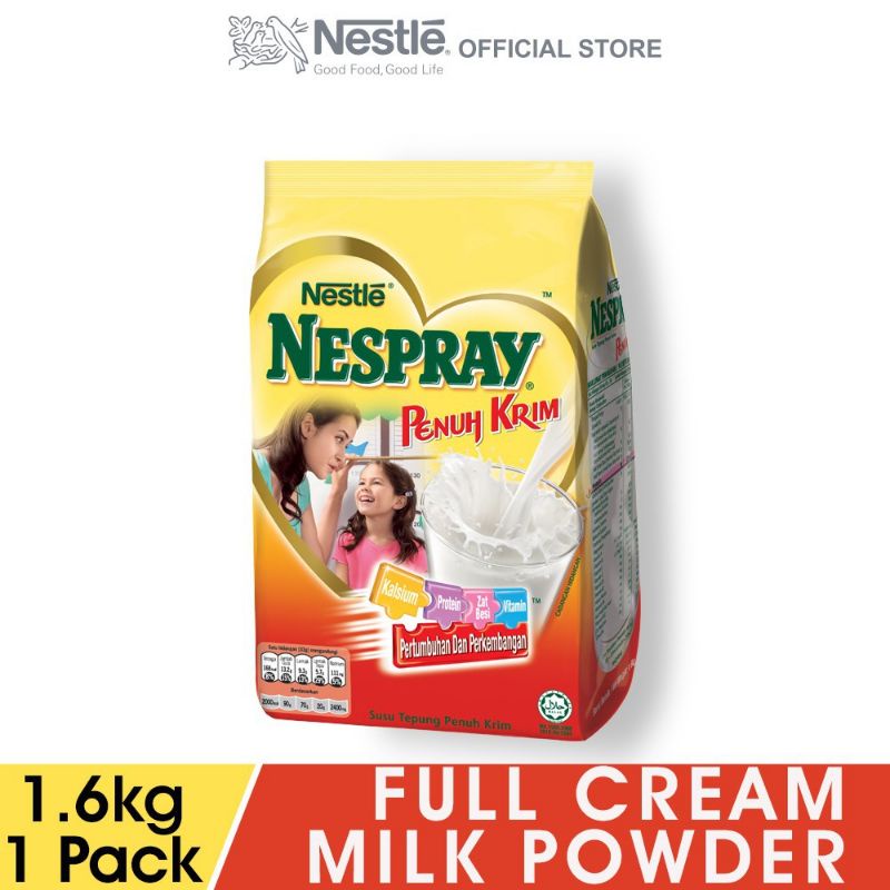 Nestle Nespray Full Cream Milk Powder (1.6kg/1.4kg/1.2kg) | Shopee Malaysia