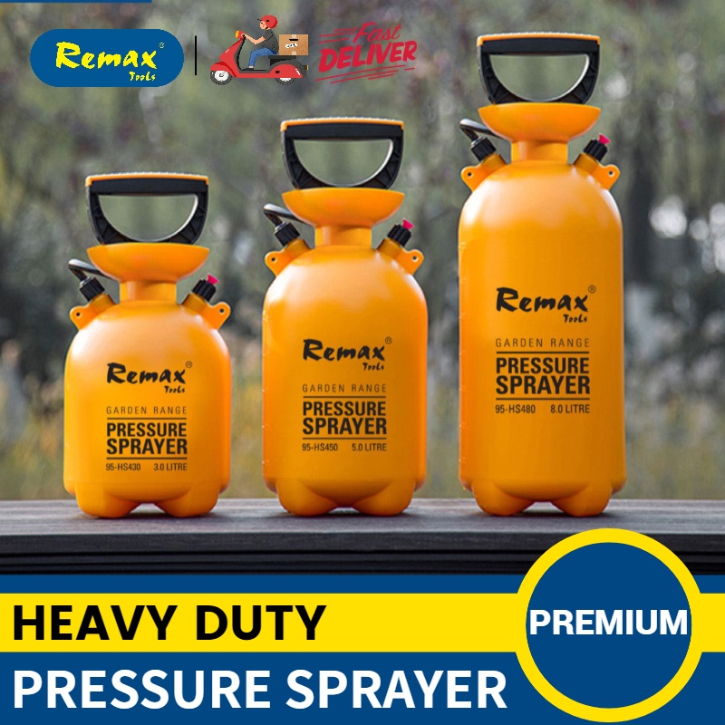 3L 5L 8L REMAX PRESSURE SPRAYER GARDEN RANGE HEAVY DUTY CHEMICAL ...