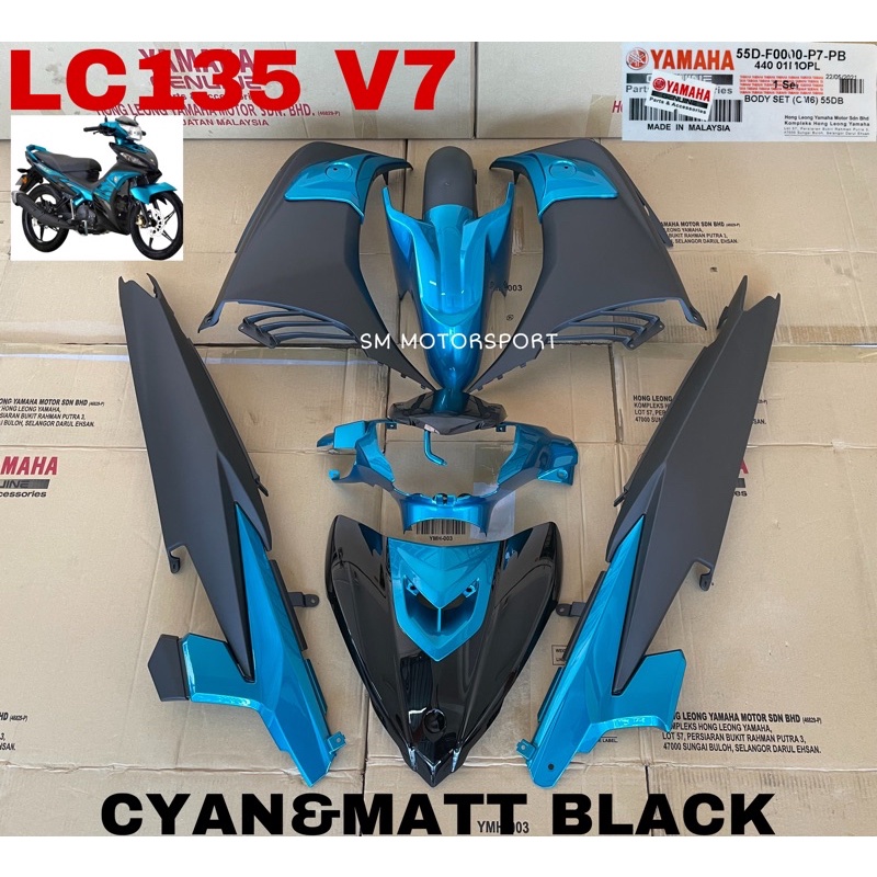 LC135 V6 V7 NEW BODY COVER SET CYAN CANDY GREEN 100% ORIGINAL HLY ...