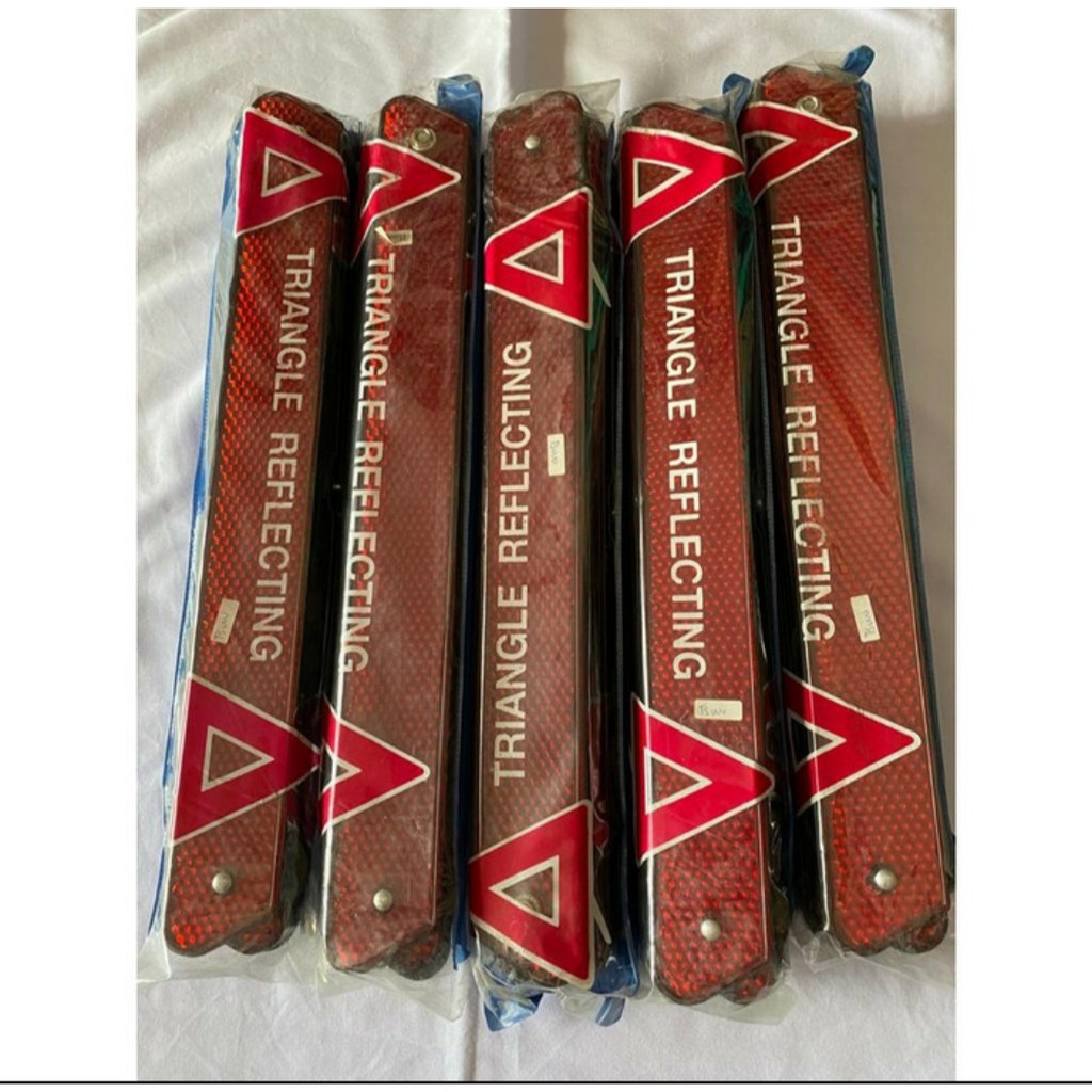 Red Triangle Warning Reflector Safety Stop Sign Reflector Signal Car ...