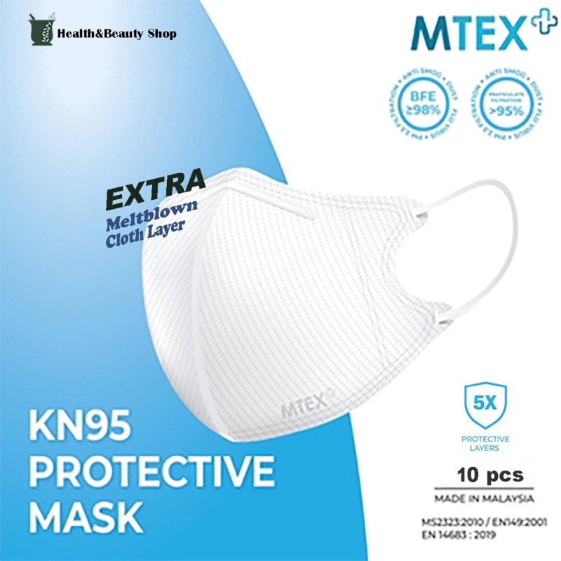 MTEX KN95 Protective Mask 10 Pcs- 50 Pcs Per Box - (Disposable ...