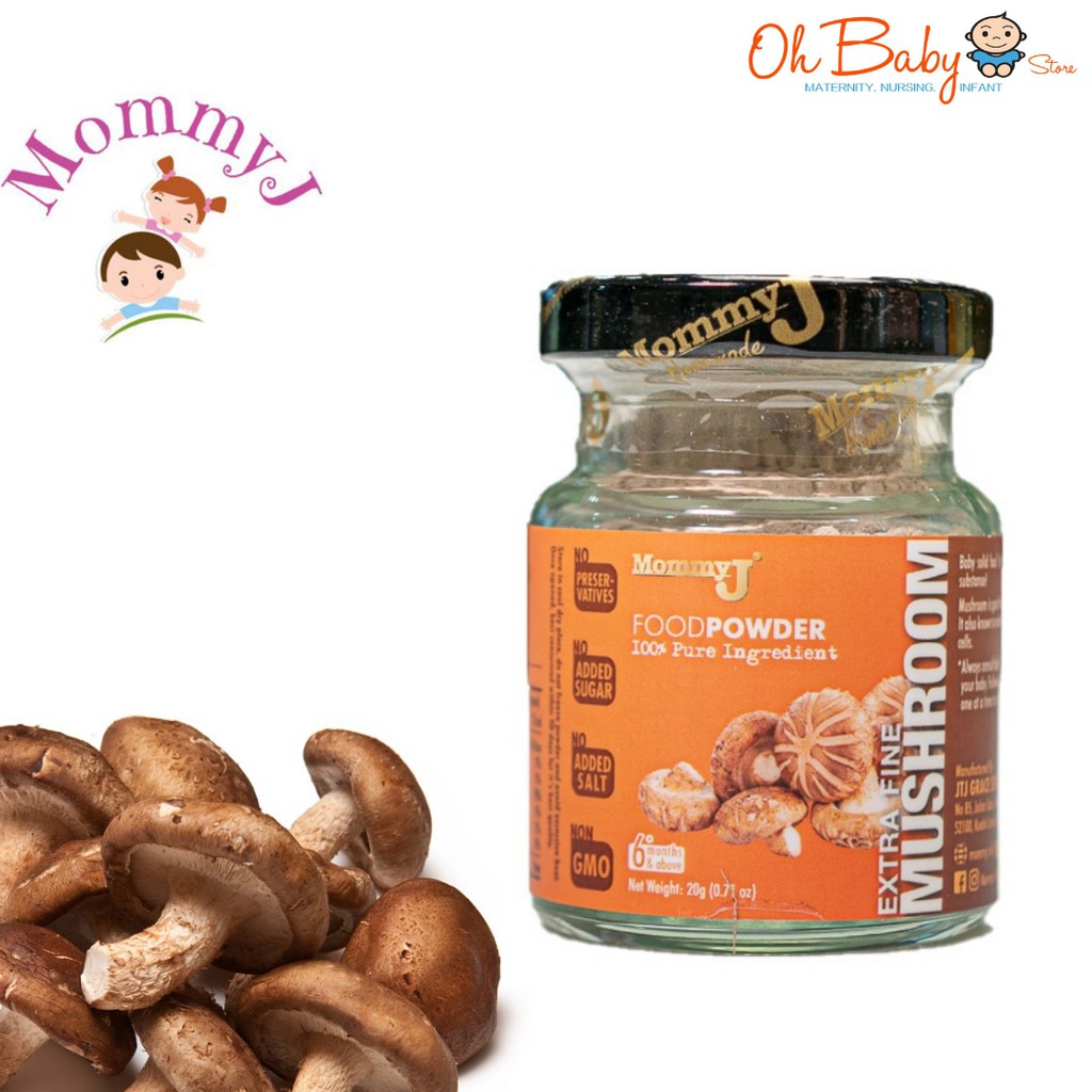 MommyJ Extra Fine Mushroom Powder for Baby Porridge, Cereal(6m + 20g ...
