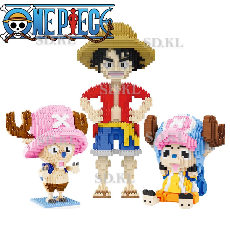 One Piece Luffy Nano Building Blocks Adults Kids DIY Mini Micro Bricks ...