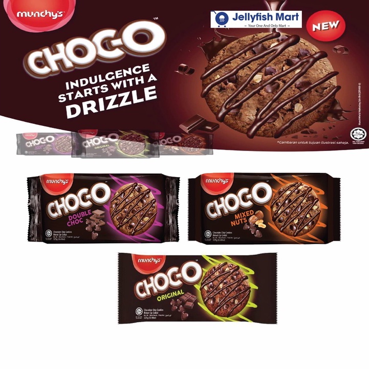 MUNCHY'S CHOC-O COOKIES 78g/ 125g (Original/ Mixed Nuts/ Double ...